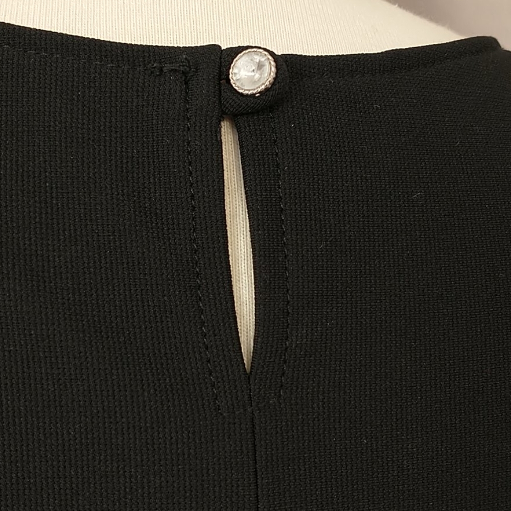 Vintage Black Mini Dress Sexy Mesh Net Waist Usa - Gem